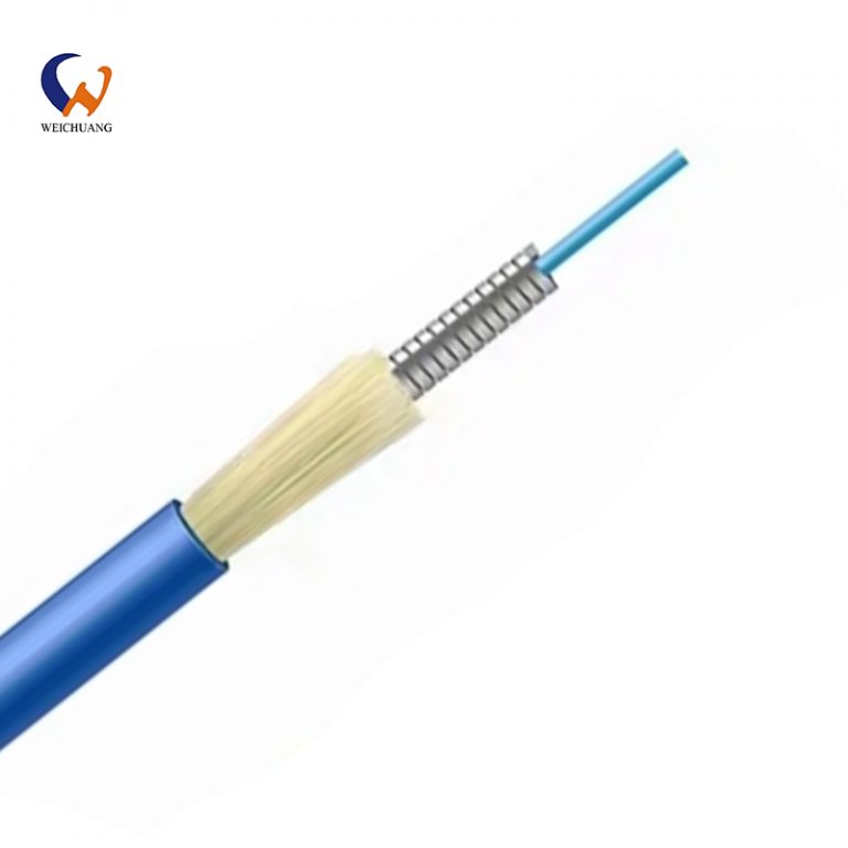 GJSFJV Indoor Simplex Fiber Optic Armored Cable - Weichuang Optics